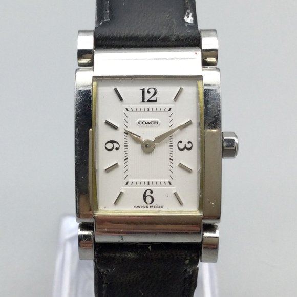 Coach | Accessories | Coach Tank Watch Women 2mm Silver Tone Swiss Made ...